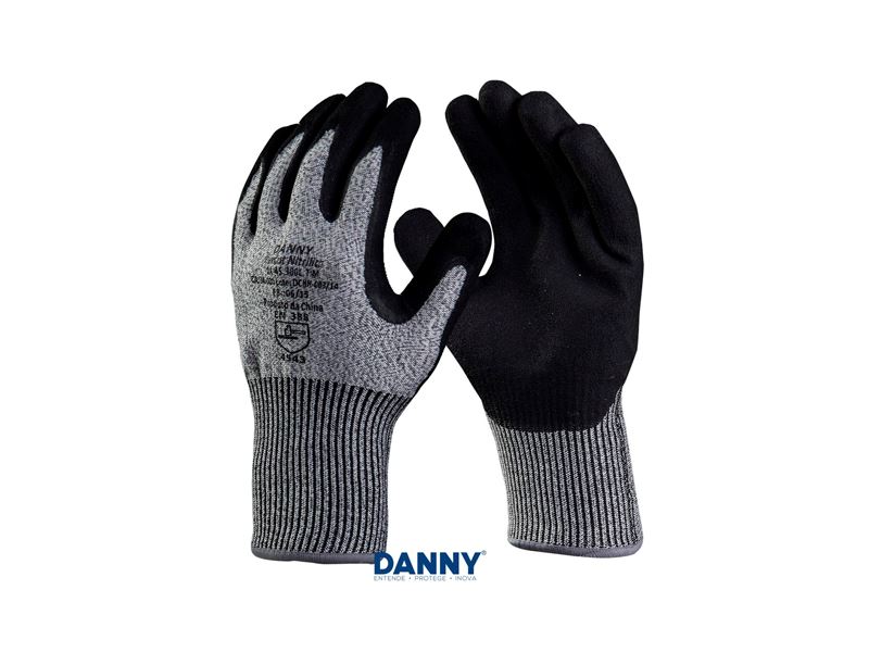 LUVA DANNY FLEXCUT PUNHO CURTO NITRILICO CINZA CA 34000 | BT Equipamentos
