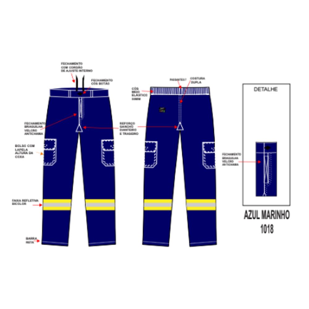 CALCA MUNDI WORK NR10 DUAL COM REFLETIVO AZUL MARINHO CA 39728 | BT ...