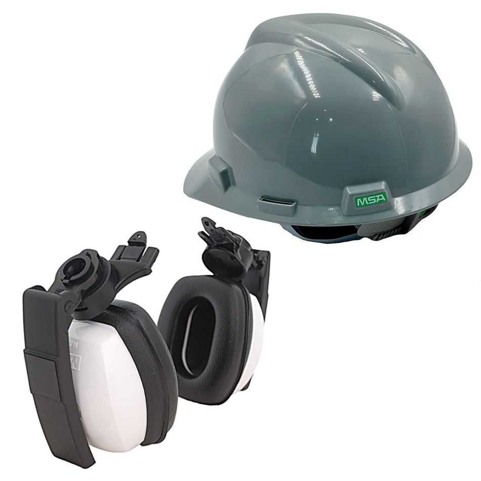 KIT CAPACETE MSA FRONTAL MARKV CINZA | BT Equipamentos