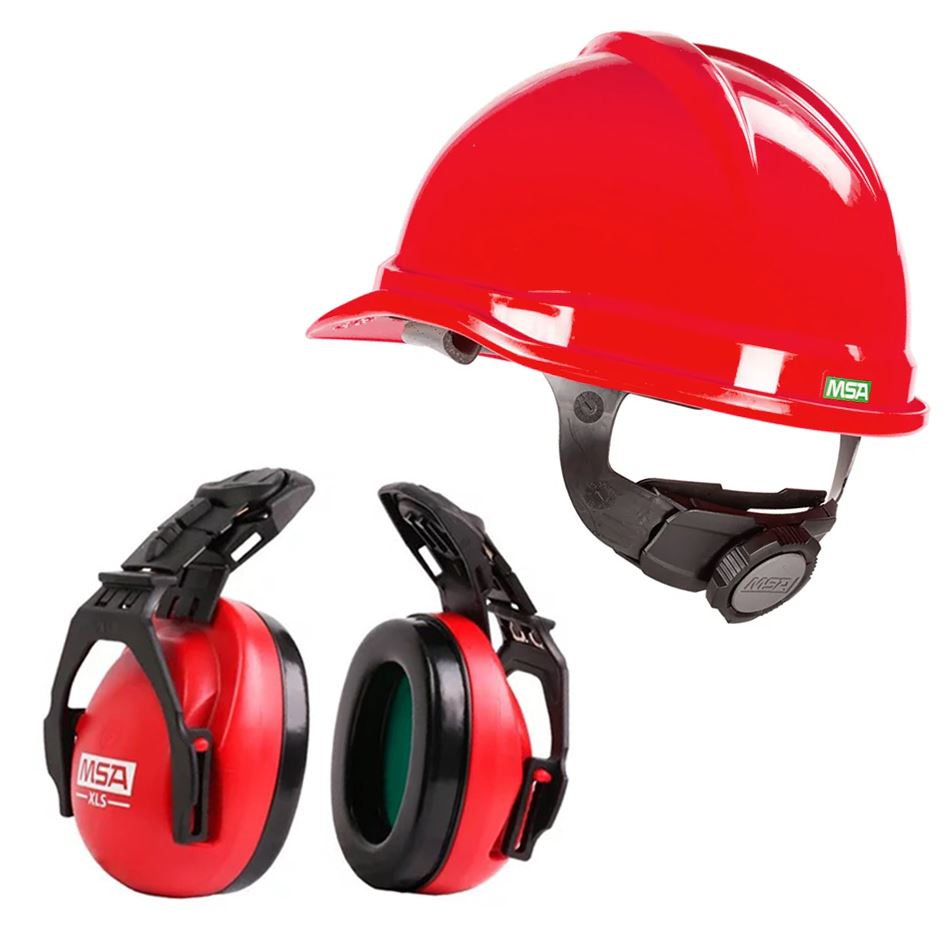 KIT CAPACETE MSA FRONTAL XLS VERMELHO | BT Equipamentos